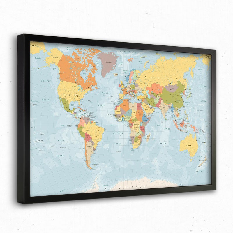 Cuadro Mapamundi Político