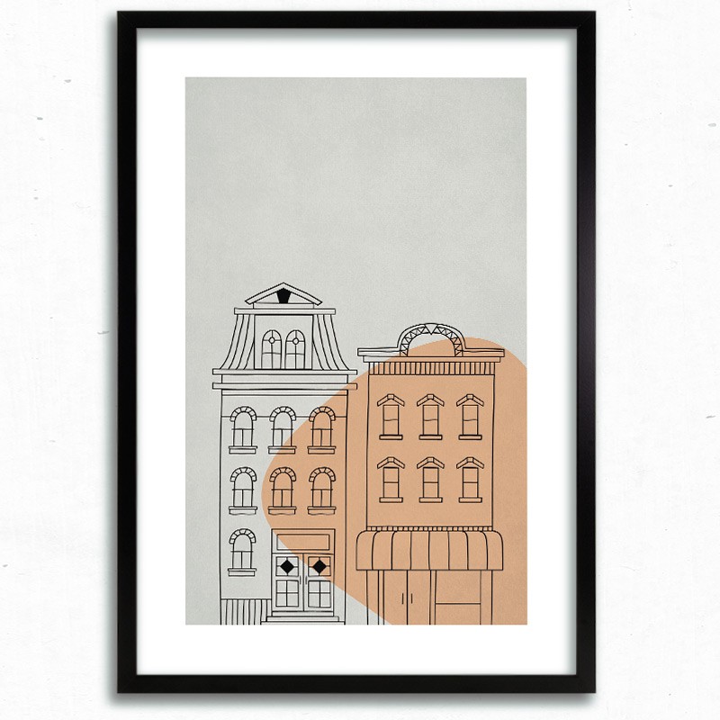 Cuadro edificio Minimalista